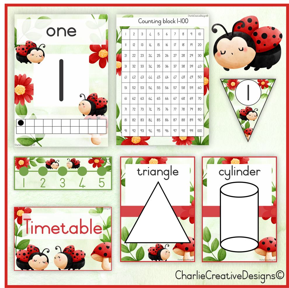 Ladybug classroom theme – Charlie Creative Designs