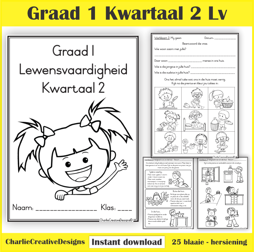 Graad 1 Lewensvaardigheid kwartaal 2 – Charlie Creative Designs