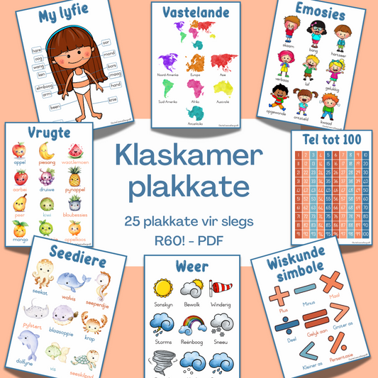 Klaskamer plakkate – Charlie Creative Designs