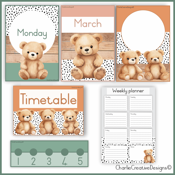 Bear classroom theme – Charlie Creative Designs